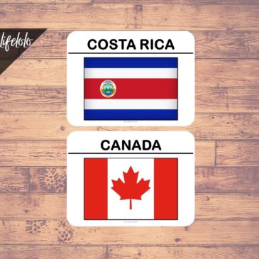North America FLAGS Flash Cards | Geography | Montessori | Homeschool ...