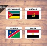Africa FLAGS Flash Cards | Montessori | Three Part Cards | Homeschool ...