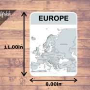 EUROPE MAP - 54 Flash Cards | Homeschooling | Montessori Material ...