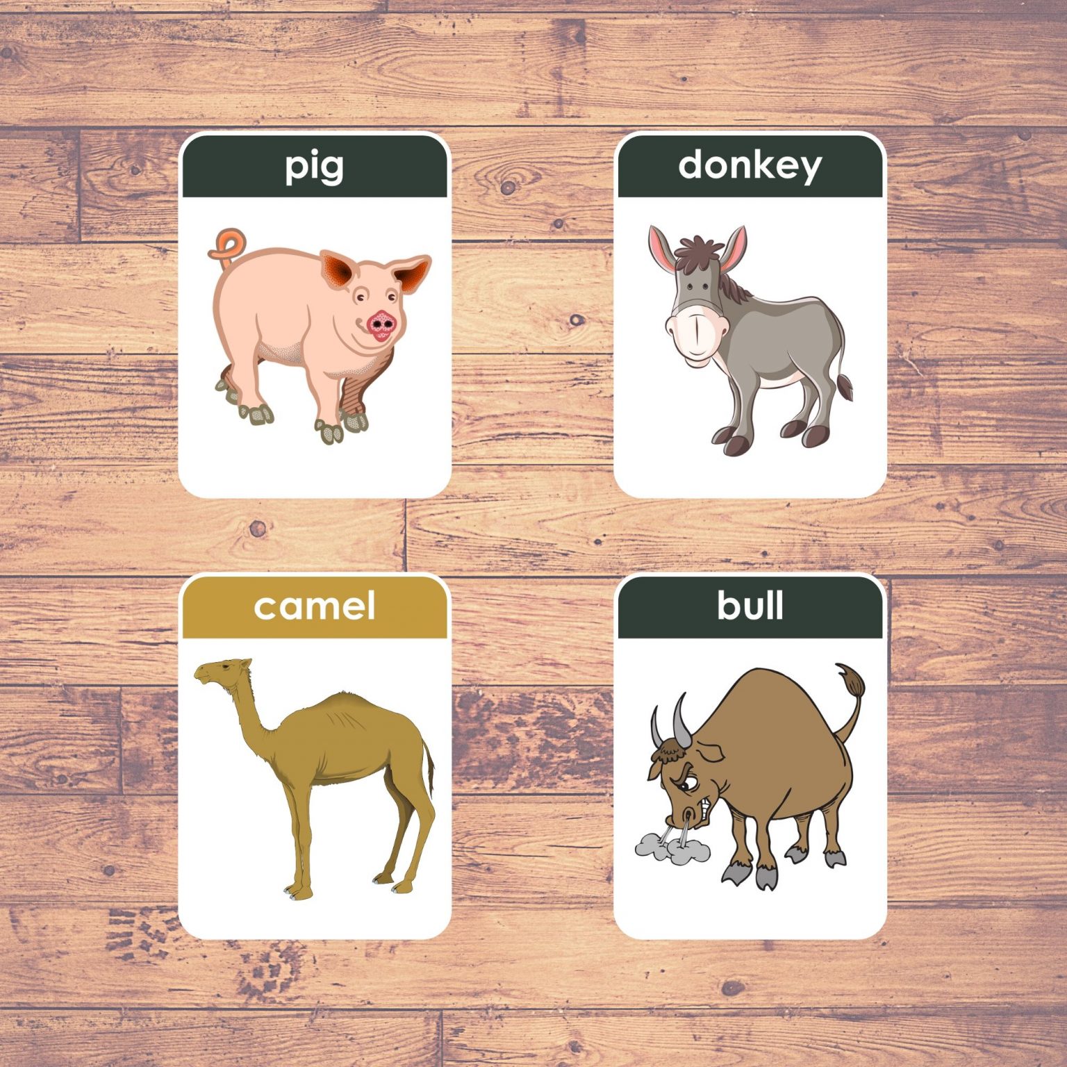 FARM ANIMALS - Flashcards | Montessori | Educational | Learning | (27 ...