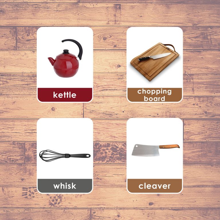 KITCHEN UTENSILS - Flashcards | Montessori | Educational | Learning ...