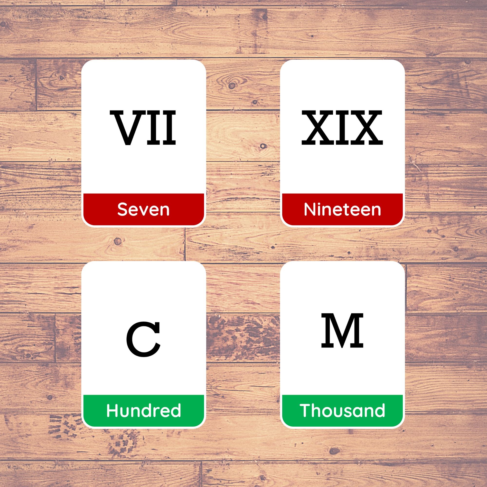 ROMAN NUMERALS Flashcards Maths Educational Learning 20 ROMAN NUMERALS Flashcards Maths Educational Learning 20