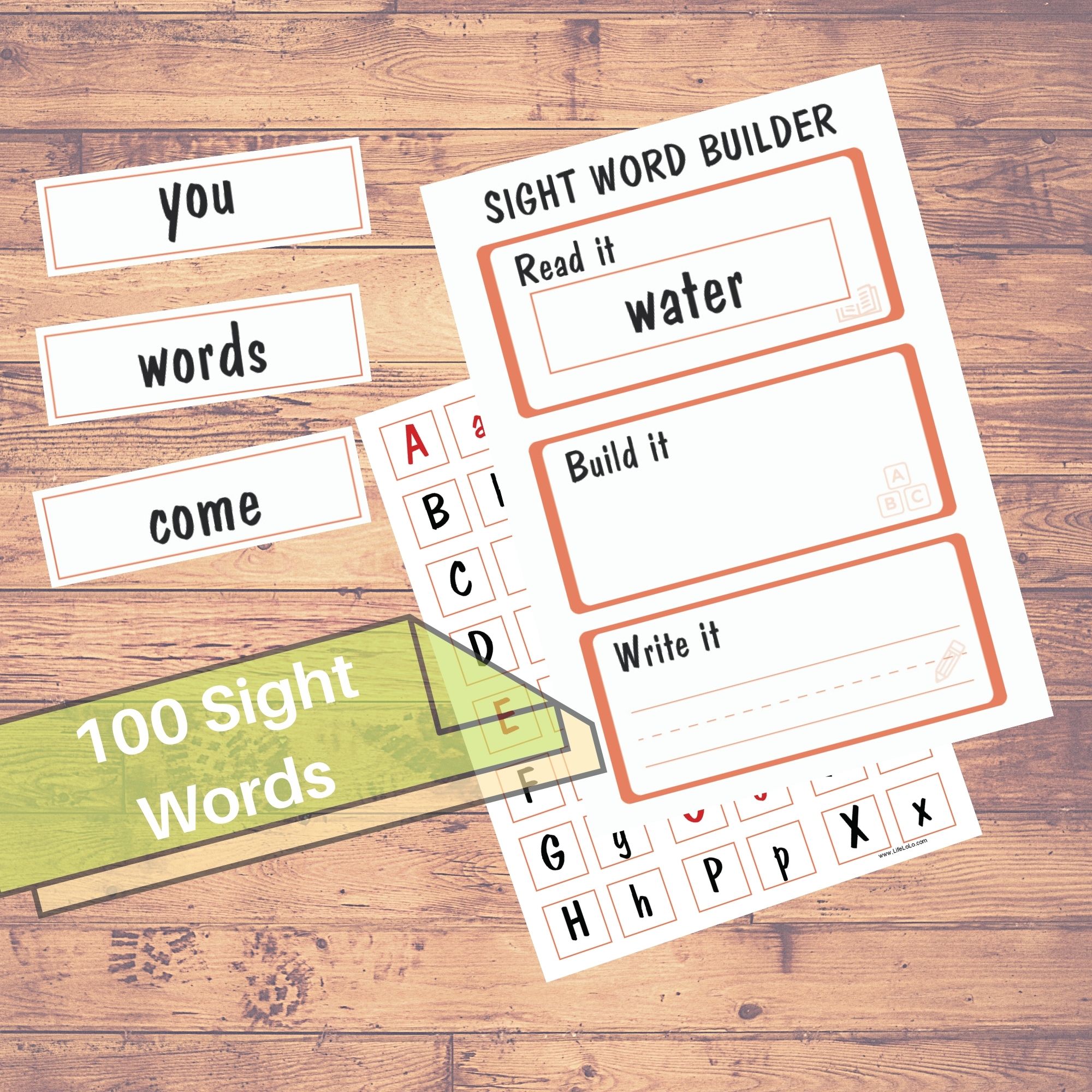 100 FRY Sight Words Builder Game Language Writing Skills 100 FRY Sight Words Builder Game Language Writing Skills