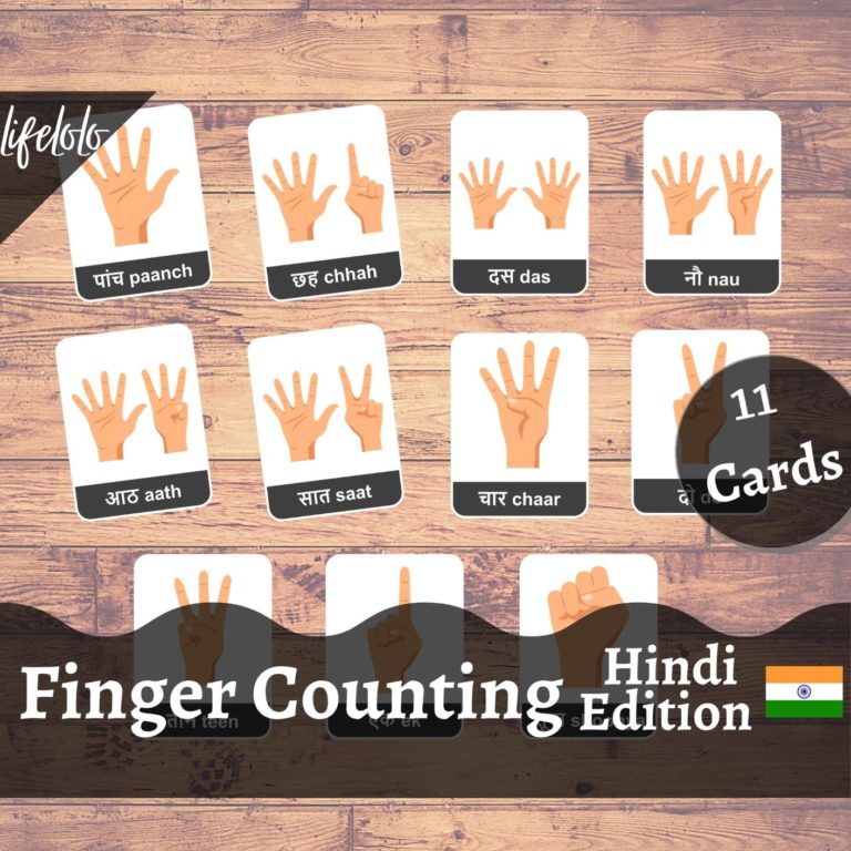 FINGER COUNTING | HINDI Counting | 11 Counting Flash Cards | Hindi ...
