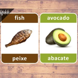 First Foods PORTUGUESE Flash Cards | Bilingual Homeschool Printable ...