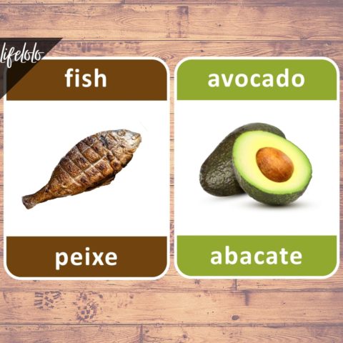 First Foods PORTUGUESE Flash Cards | Bilingual Homeschool Printable ...