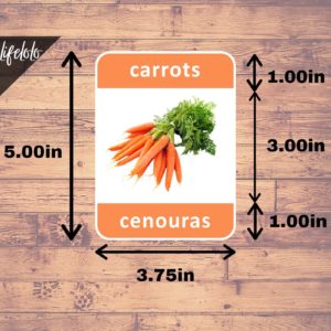 First Words PORTUGUESE Flash Cards | Bilingual Homeschool Printable ...