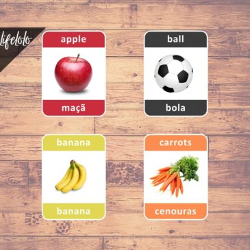 First Words PORTUGUESE Flash Cards | Bilingual Homeschool Printable ...
